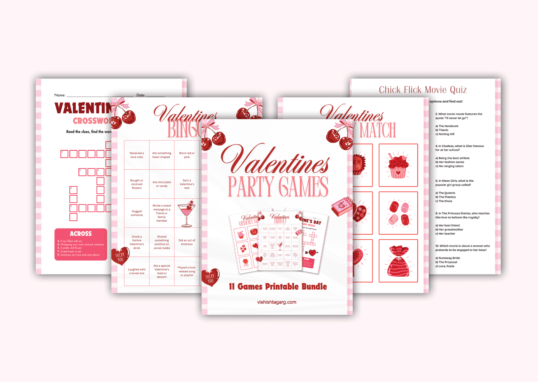 Valentines Party Games Printable | Vishishta Garg